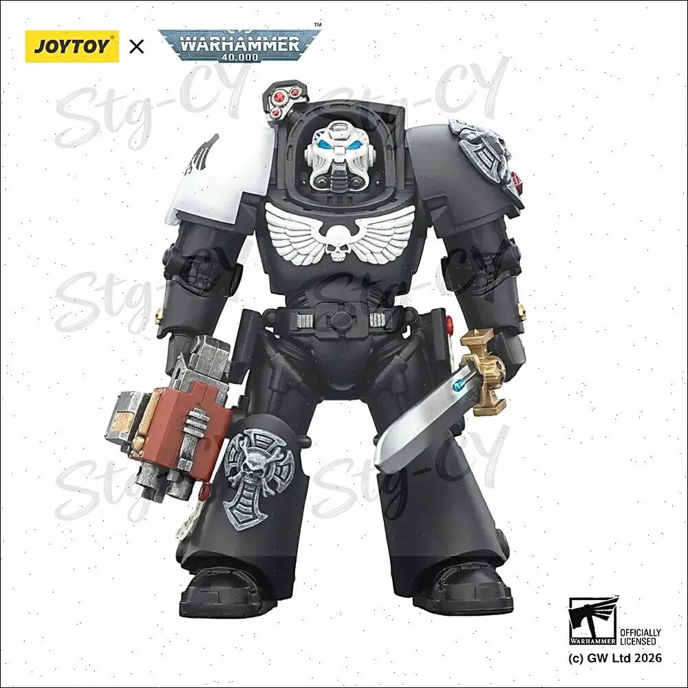 Подвижная фигурка Warhammer 40K 1/18 Action Figures Raven Guard Terminator 1 with Power Sword and Storm Bolter