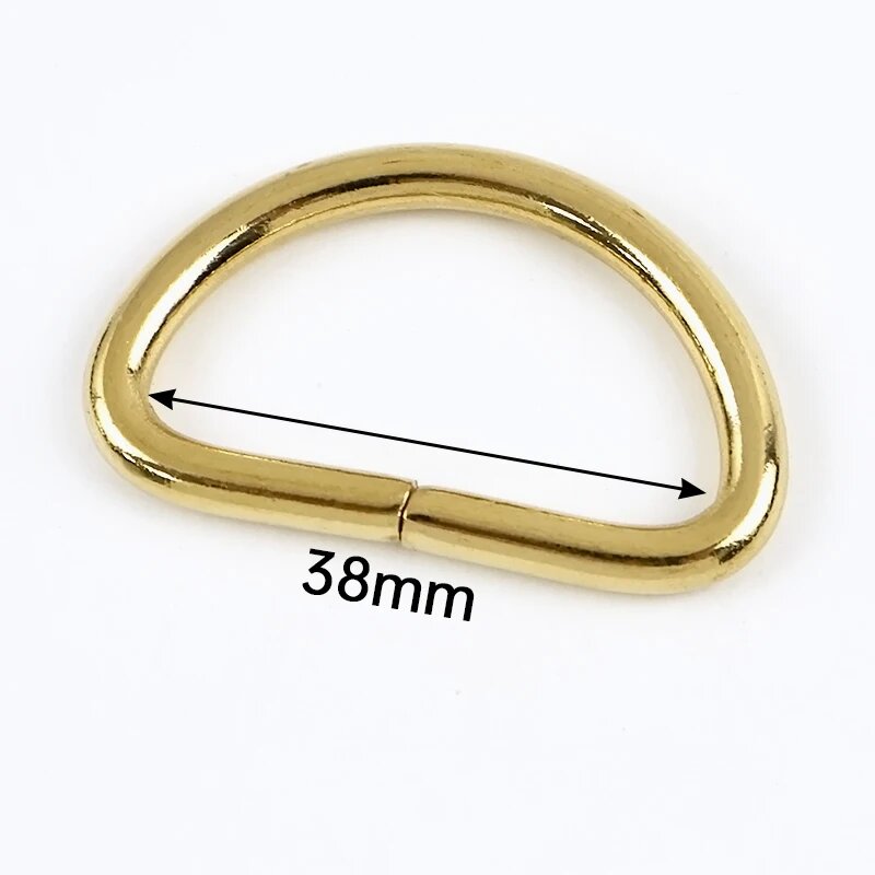 Металлические пряжки Meetee 10-38 мм 5Pcs, XP166-Brass-38mm