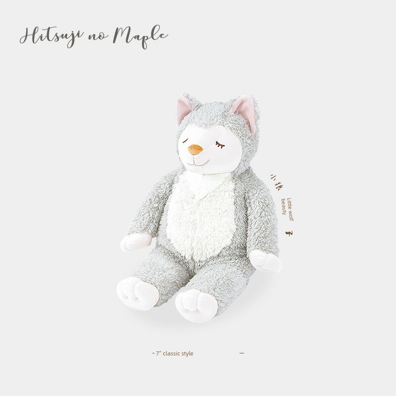 LIVHEART Волк Мико Плюшевая Игрушка M Размер - 16x18x50 см, Мягкий Подарок Для Девочек