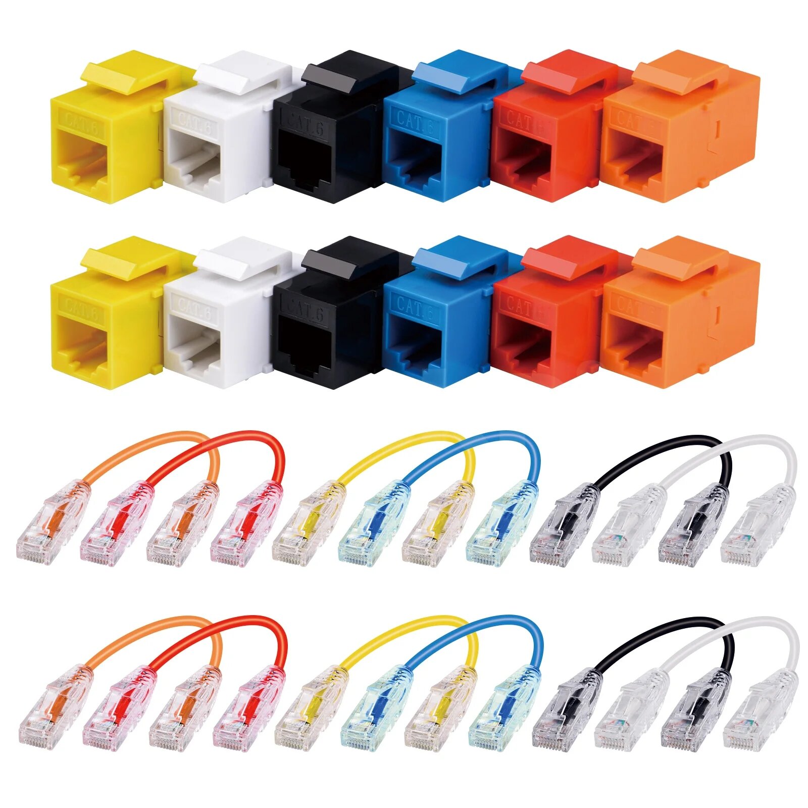 Owootecc набор keystone jack cat6a rj45 12 шт