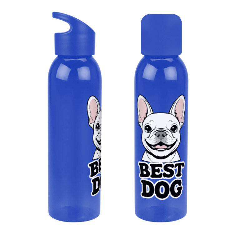 Бутылка для воды «Best Dog bulldog» (синий)