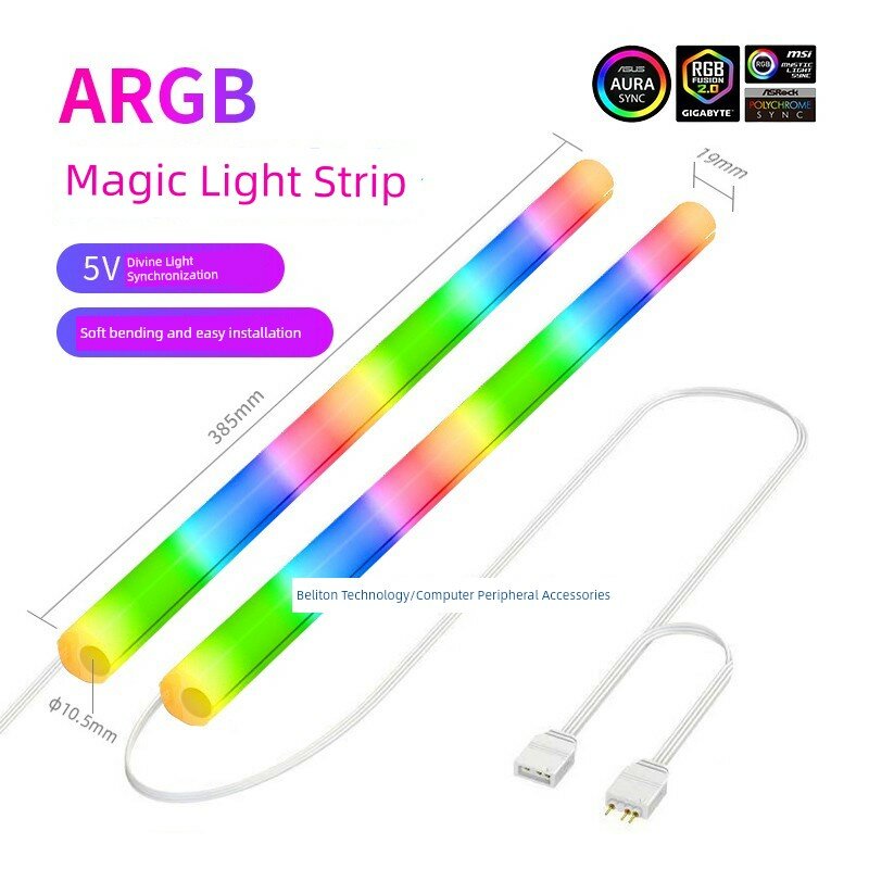 Кабель для видеокарты с неоновой подсветкой ARGB, 8P24Pin, для материнской платы, декоративная RGB-лента для