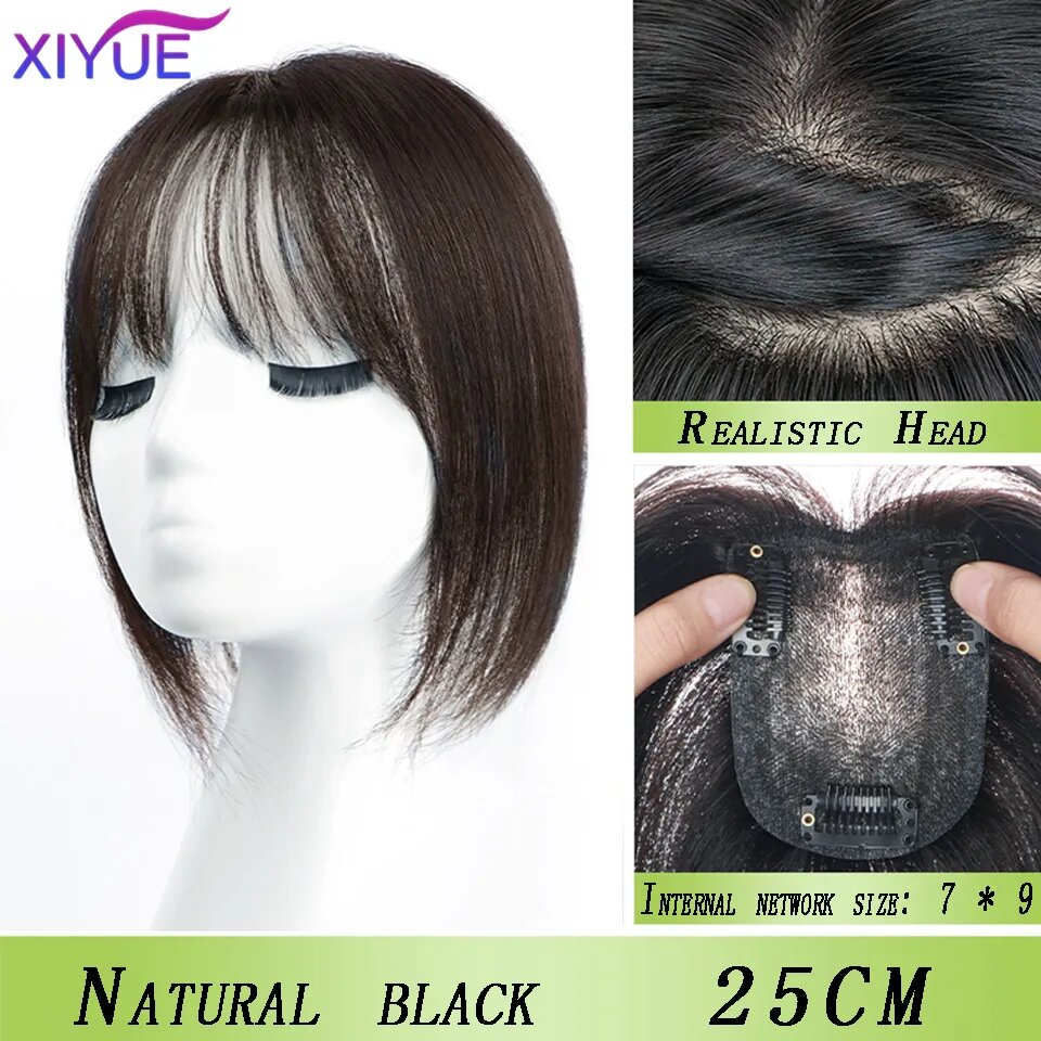 XIYUE черная накладка для волос с бахромой 25см, 1B/30HL