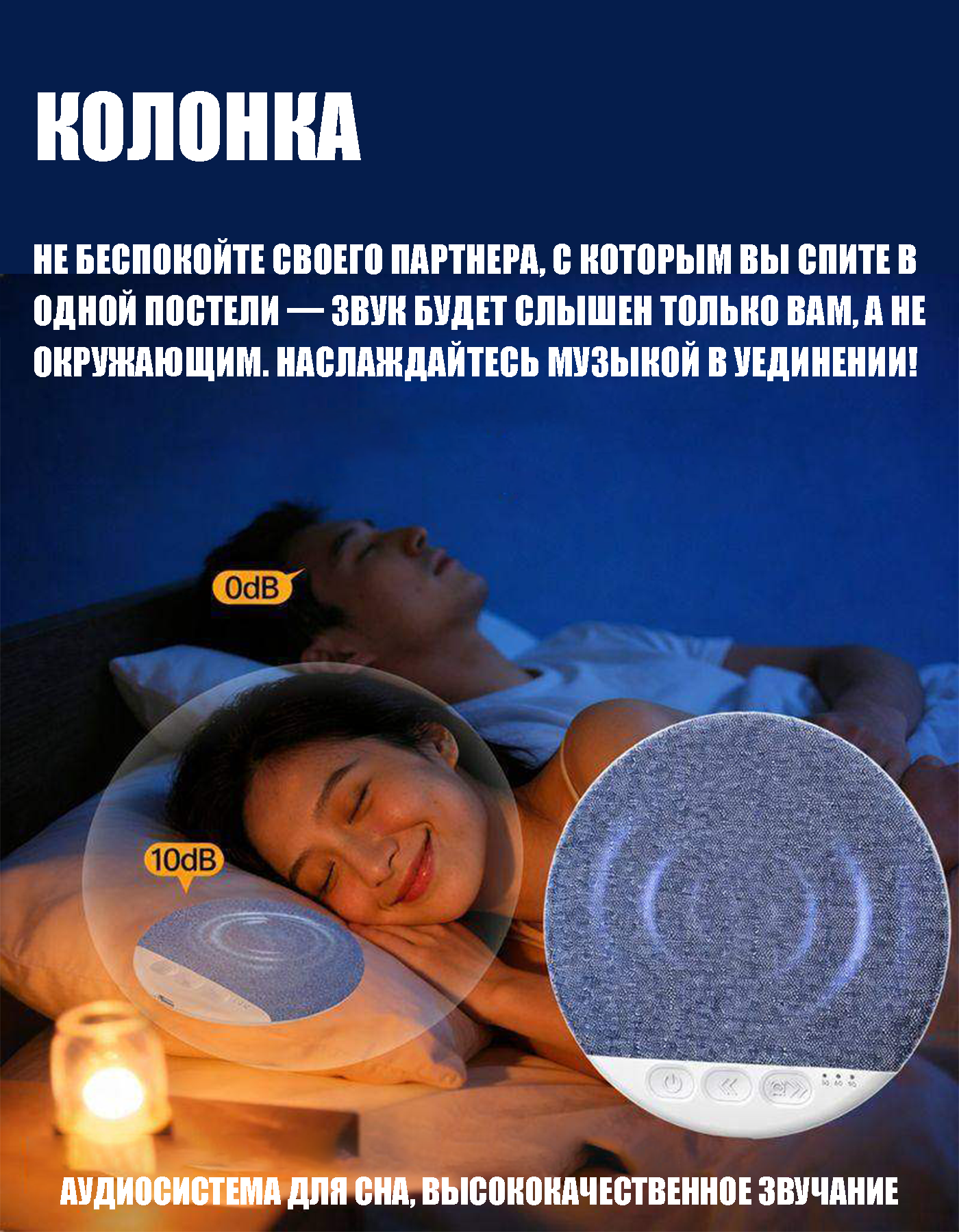 Колонка Moshuxiong Magic Bear X3 Pro, для сна, Bluetooth, Type-C