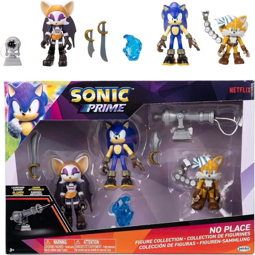 Sonic the Hedgehog Jakks Фигурка Соник Prime Новое место 3+ Фигурки для детей