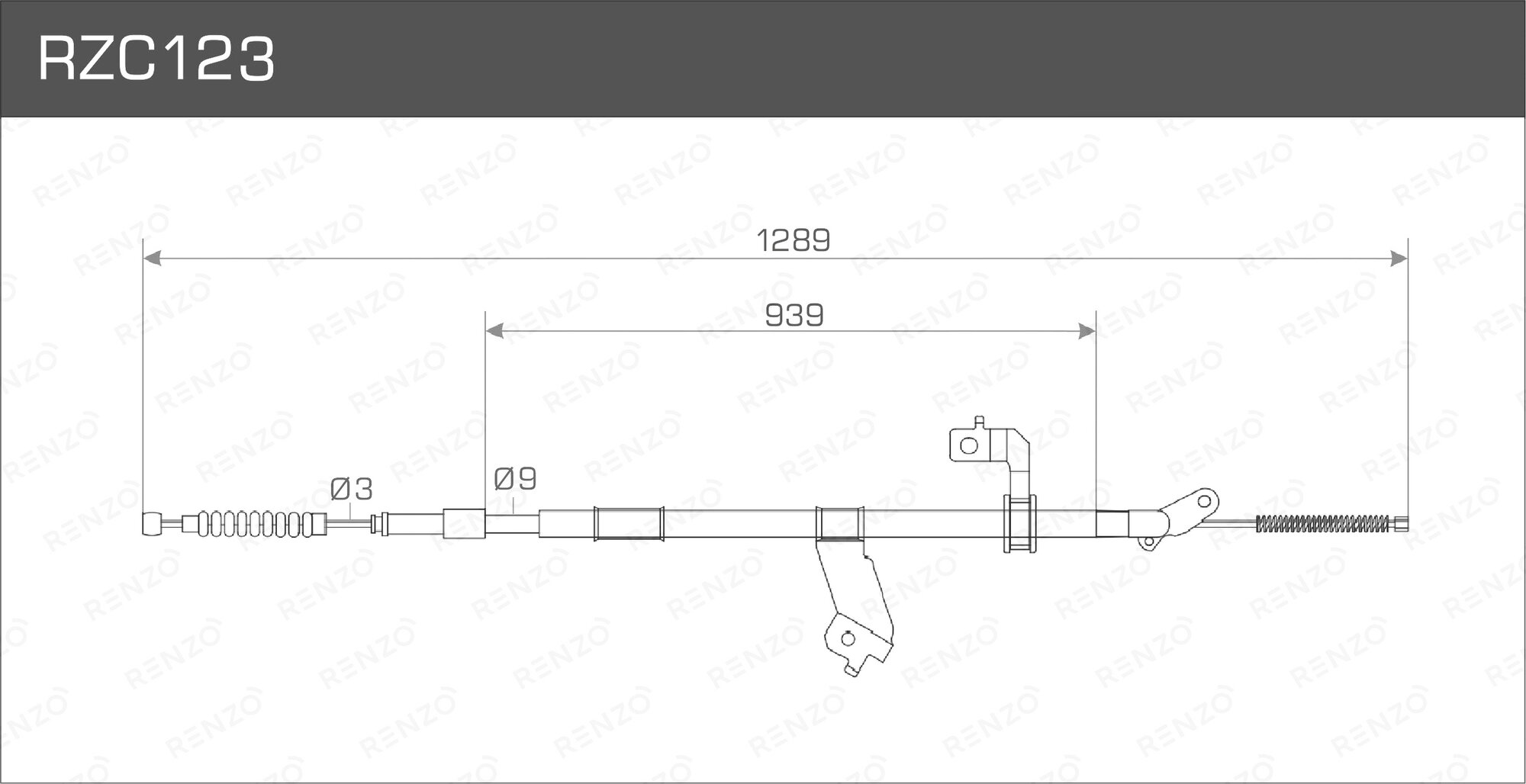 Тросы стояночного тормоза RZC123