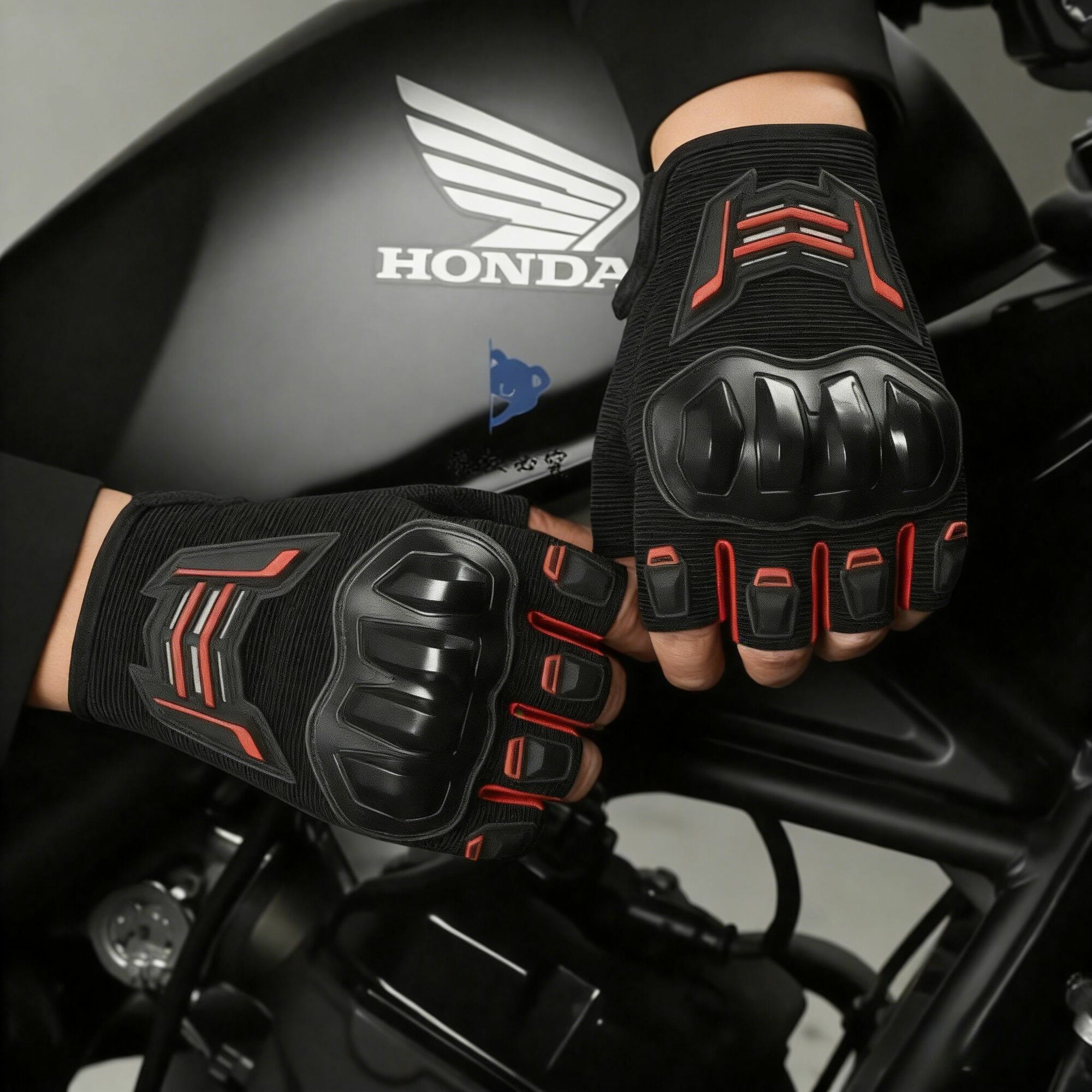 Мотоперчатки, размер: M, цвет: красный мотоциклетные красные