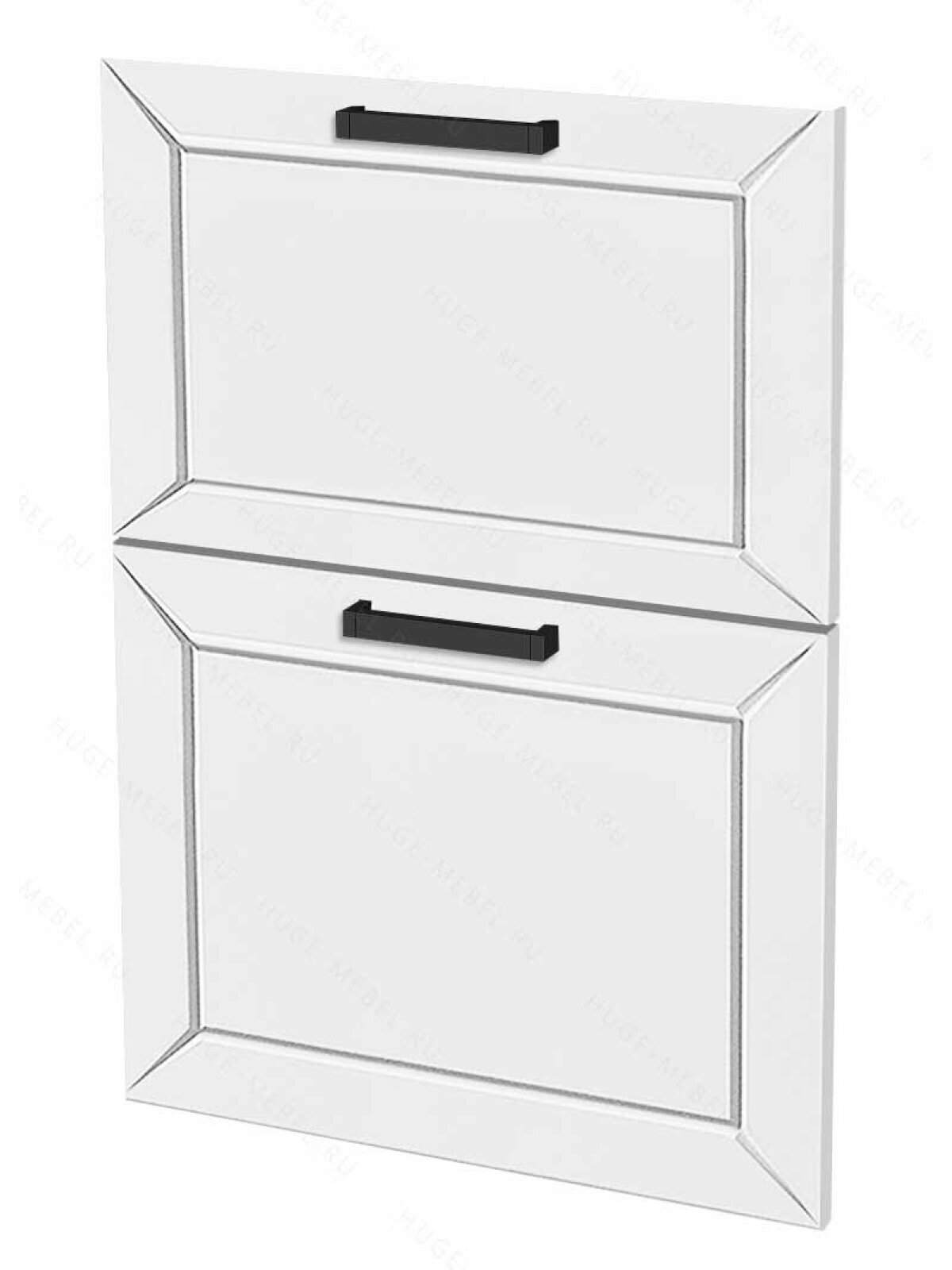 Кухонный фасад Ф-22 холст белый (Альфа) Huge Mebel. Ширина 396 Высота 706. Кухонные фасады