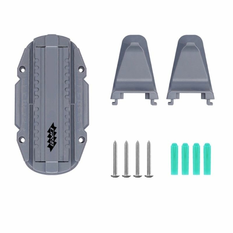 (1 шт.) Настенная вертикальная велопарковка серая