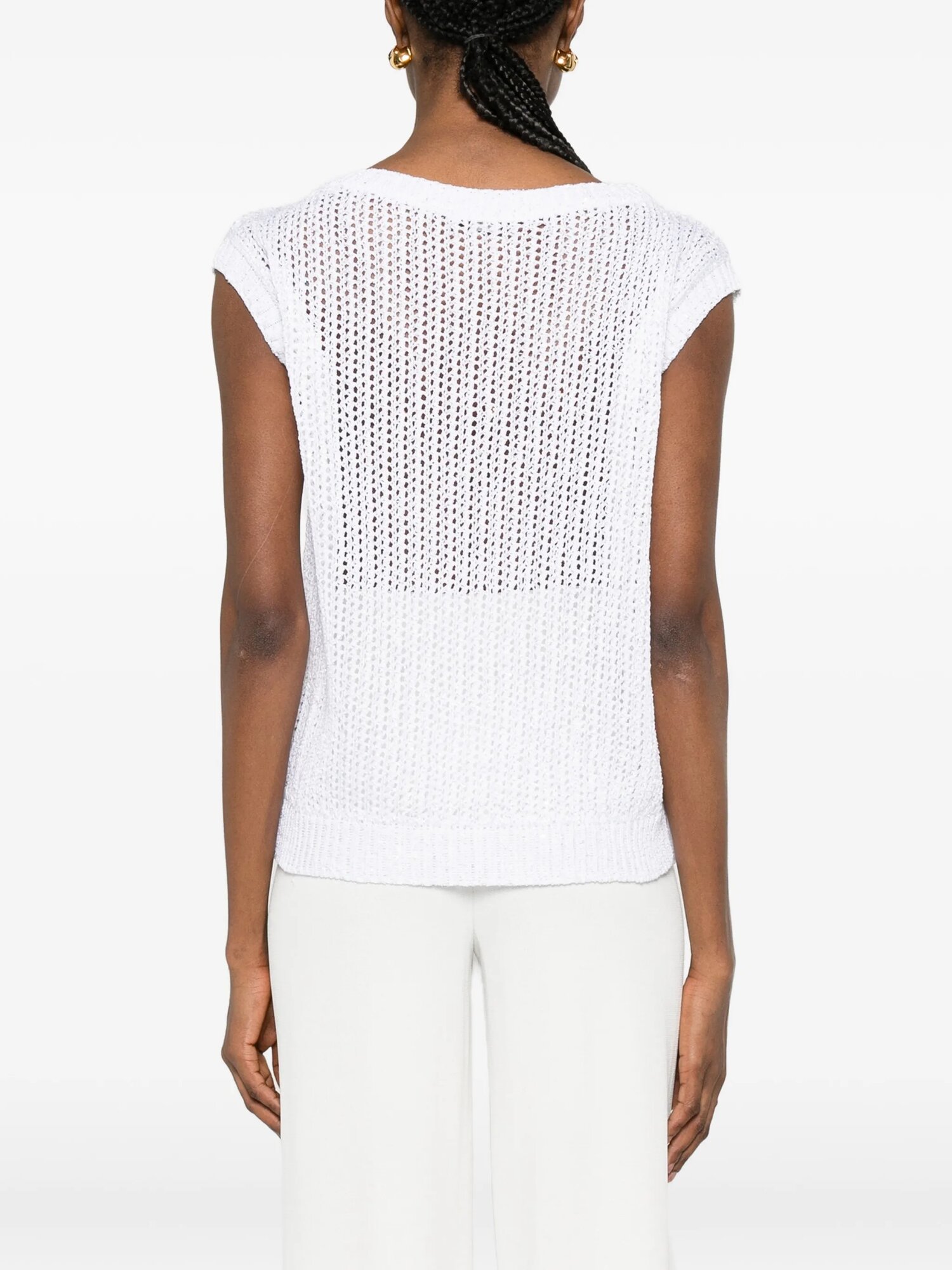Топ Neera Sequin tank top, размер 42, white — фото 1
