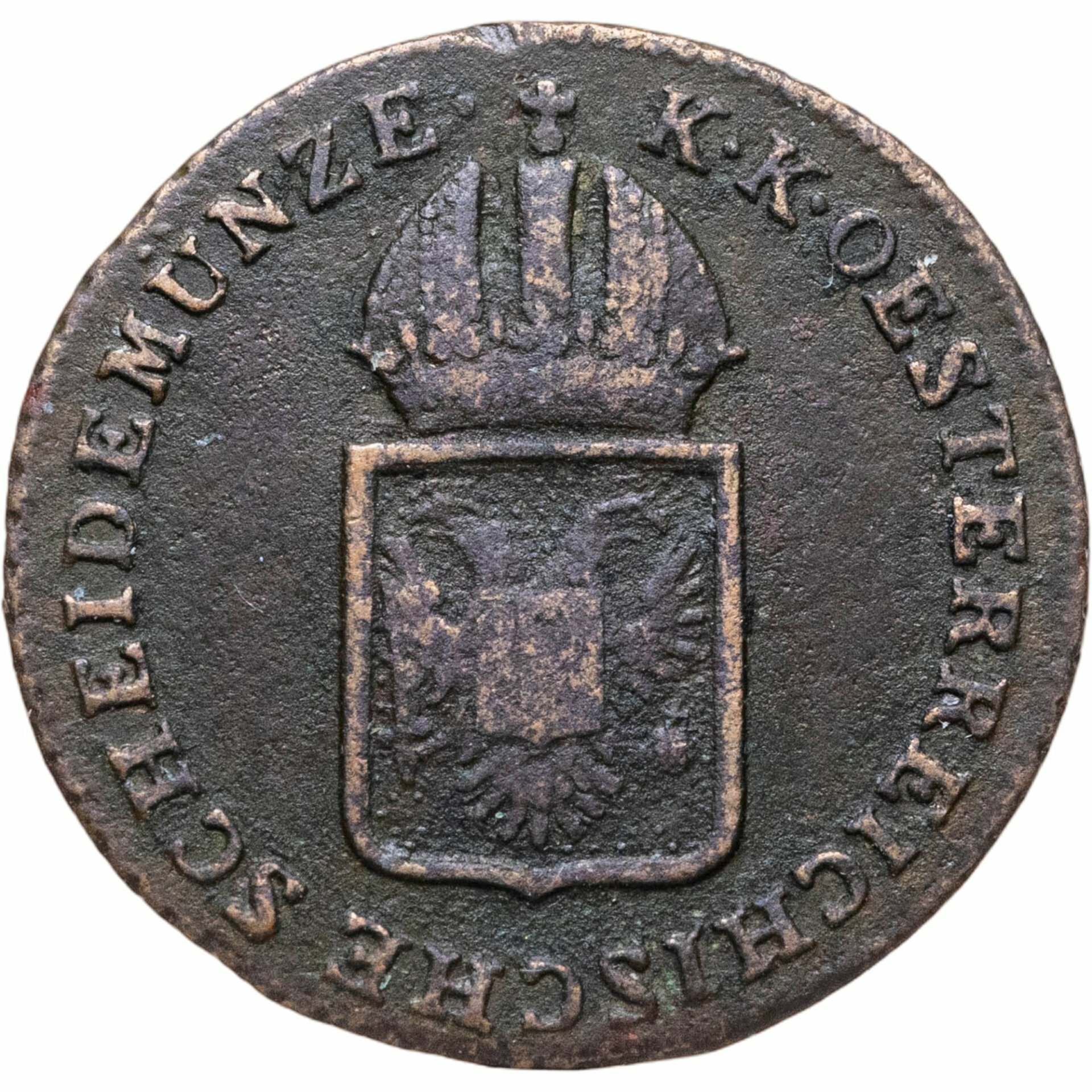 Австрия 1/4 крейцера 1816, Медь, в сохранности VF