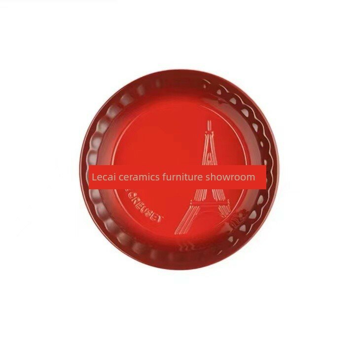 Керамическая глубокая тарелка LE CREUSET Эйфелева башня 10,5 дюйма красная для выпечки и сервировки