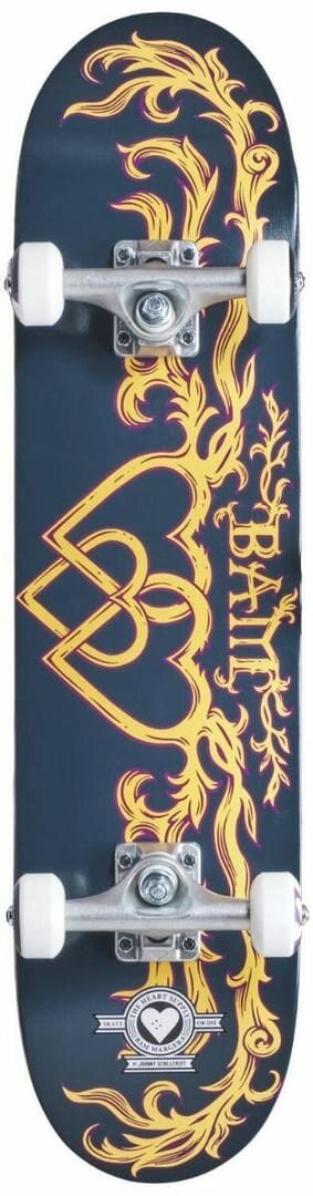 DECATHLON скейтборд the heart supply Bam Margera Pro, синий/желтый, 8", 80.5 см