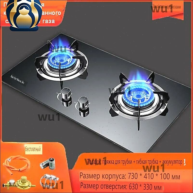 Газовая варочная панель ranqizao, черный матовый Специально для баллонов с газом