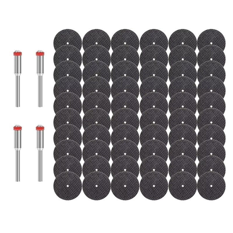 64pcs Fiberglass Reinforced Cutting Wheel High Durability Mini Metal Discs set for Rotary Tool Accessories