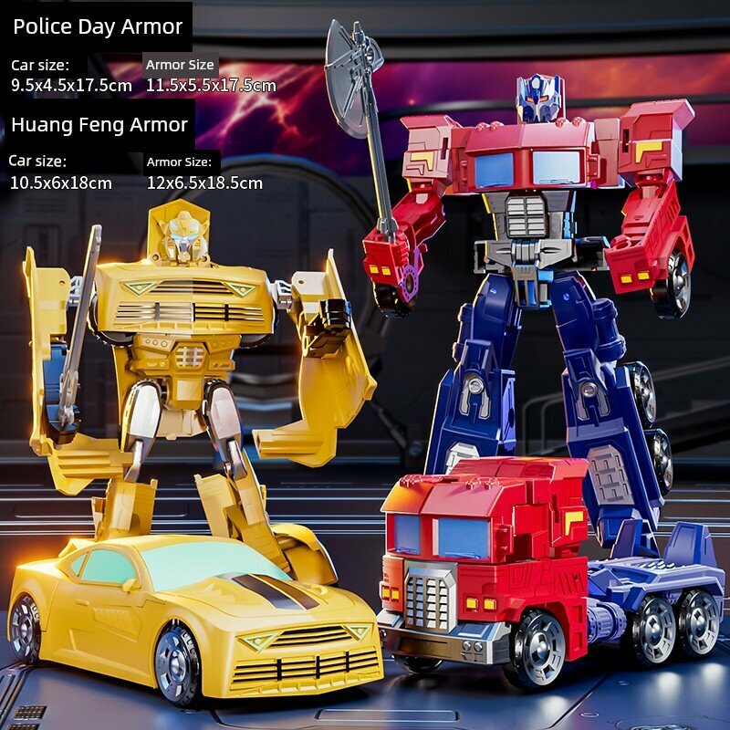 Модели трансформеров Optimus Prime и Bumblebee в сплаве с оружием