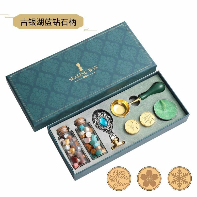 Набор винтажных восковых печатей в европейском стиле с сменными головками для запечатывания конвертов, свадебных приглашений и создания дневников своими руками.