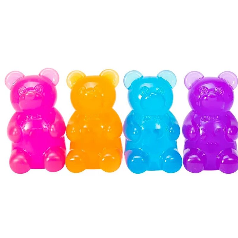 Gummy Bear NeeDoh Sensory Fidget Toy with Jelly-Like Filling 4pcs set