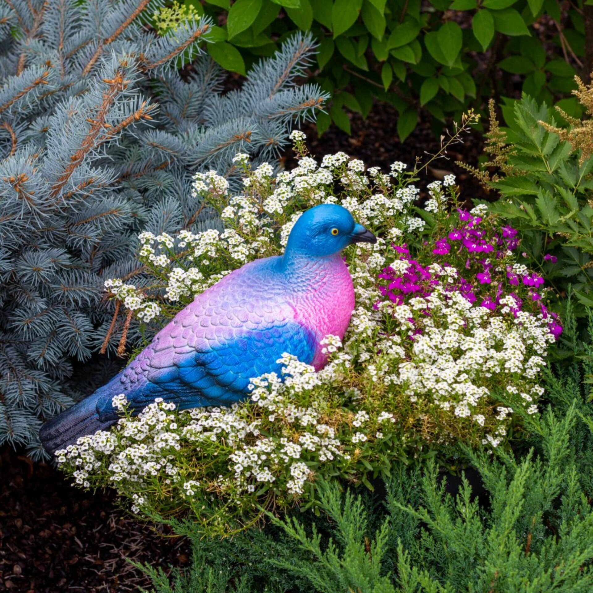Садовая фигурка "Голубь", декоративное украшение для дачи и огорода, декор для дома и сада
