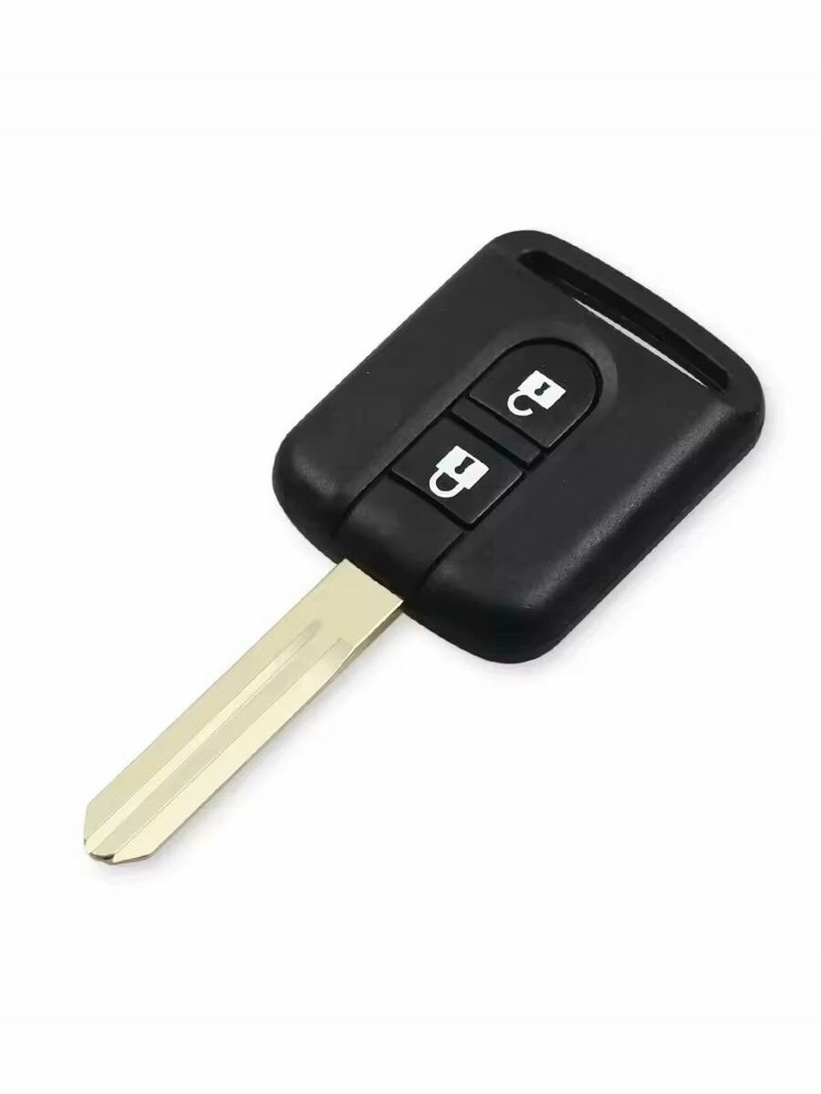 Корпус ключа зажигания Nissan с лезвием, 2 кнопки — оболочка брелка для Elgrand, X-TRAIL, Qashqai, Navara, Micra, Note, NV200