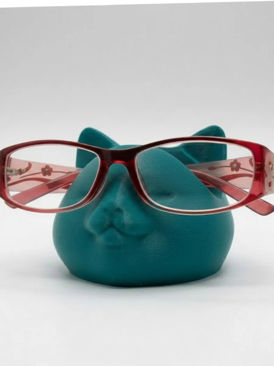 Подставка для очков "Котик", компактный дизайн, удобное хранение, 3D печать