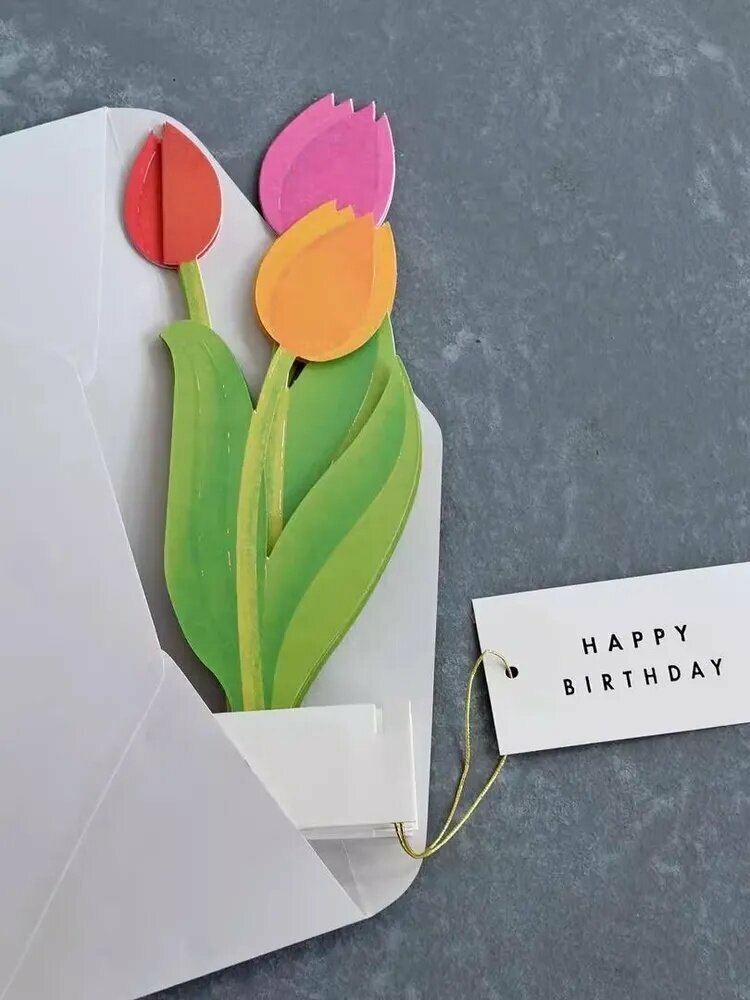 Japan Made Greetinglife Креативная 3d цветочная поздравительная открытка, поздравительная открытка на день рождения