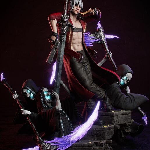 Сборная модель Dante (Devil May Cry 3), 344мм для покраски