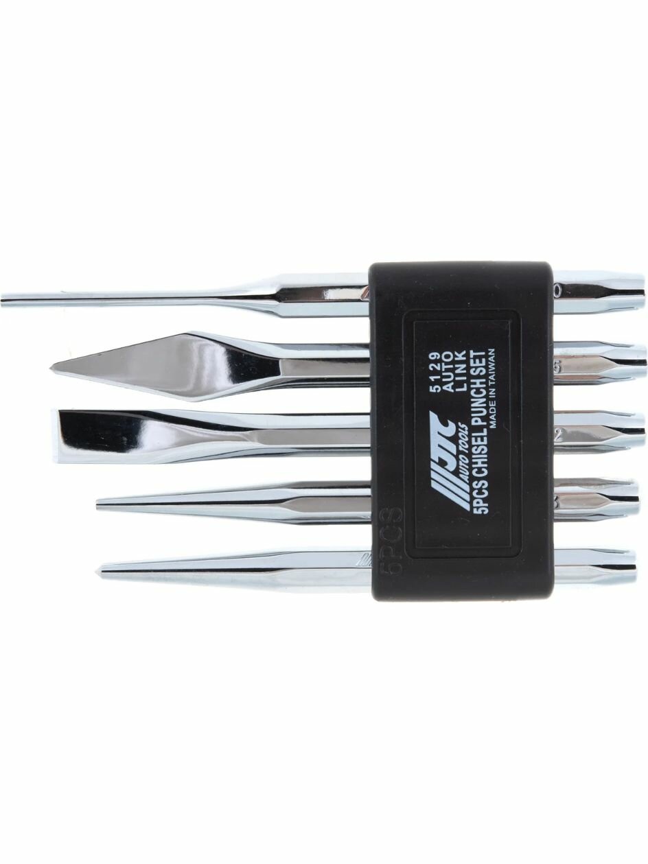 Набор выколоток и зубил с кернером, 5 предметов