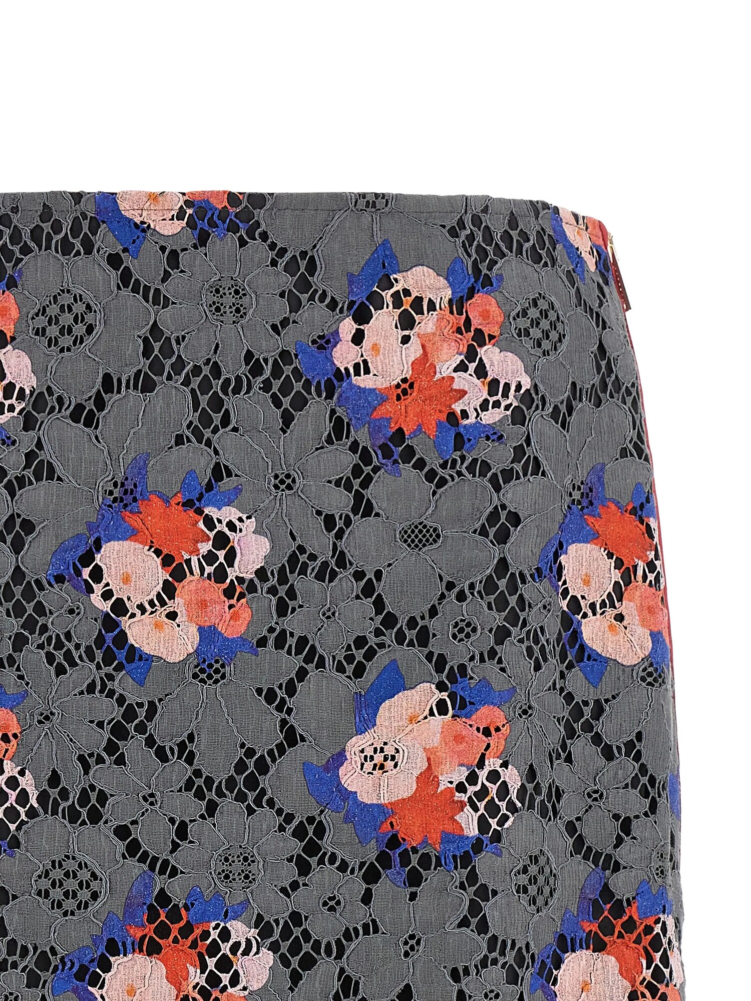 Юбка FENDI Lace floral-pattern midi skirt, размер 42 — фото 1