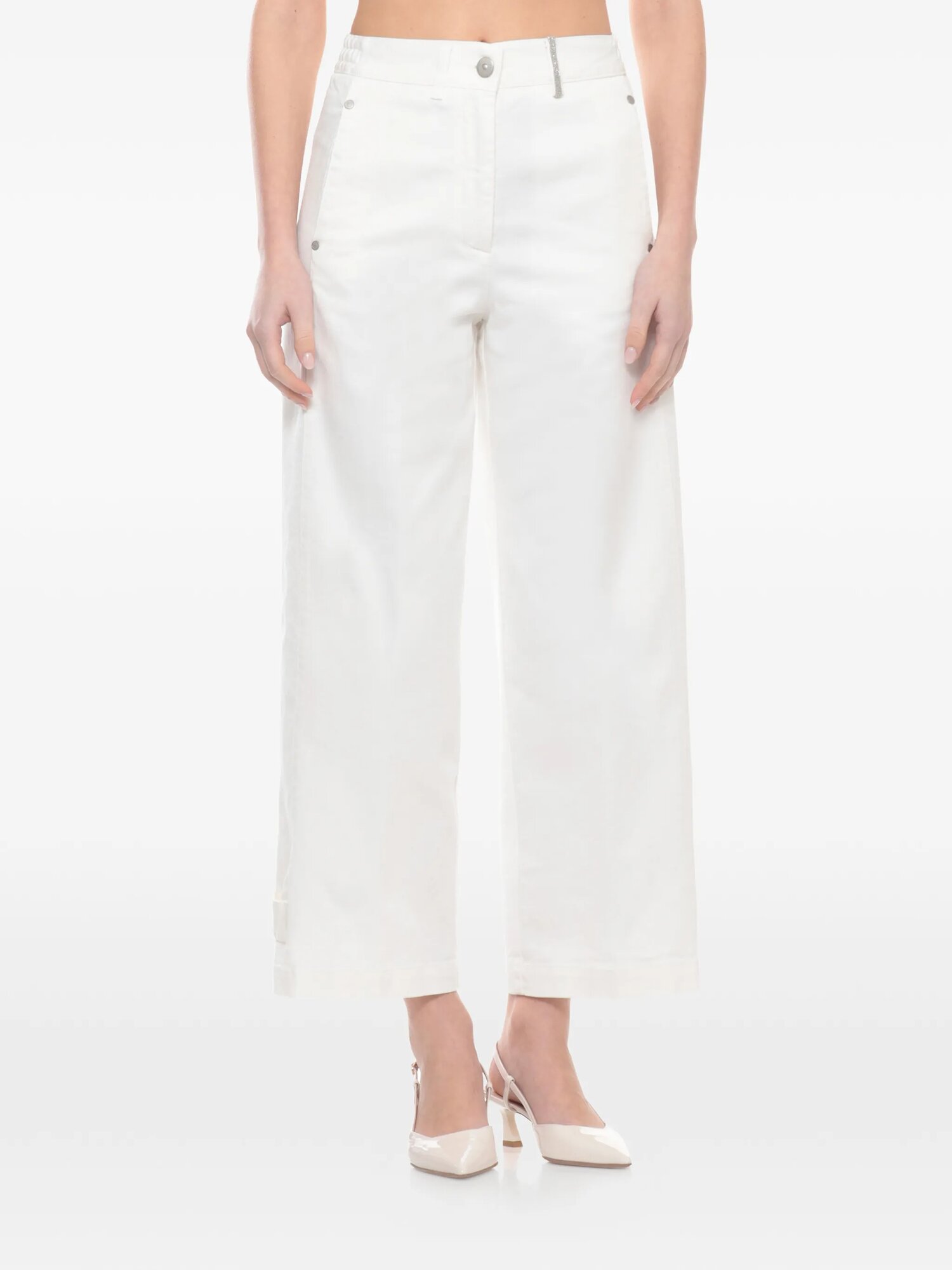 Джинсы Panicale Button jeans, размер 44, бежевый/белый — фото 1