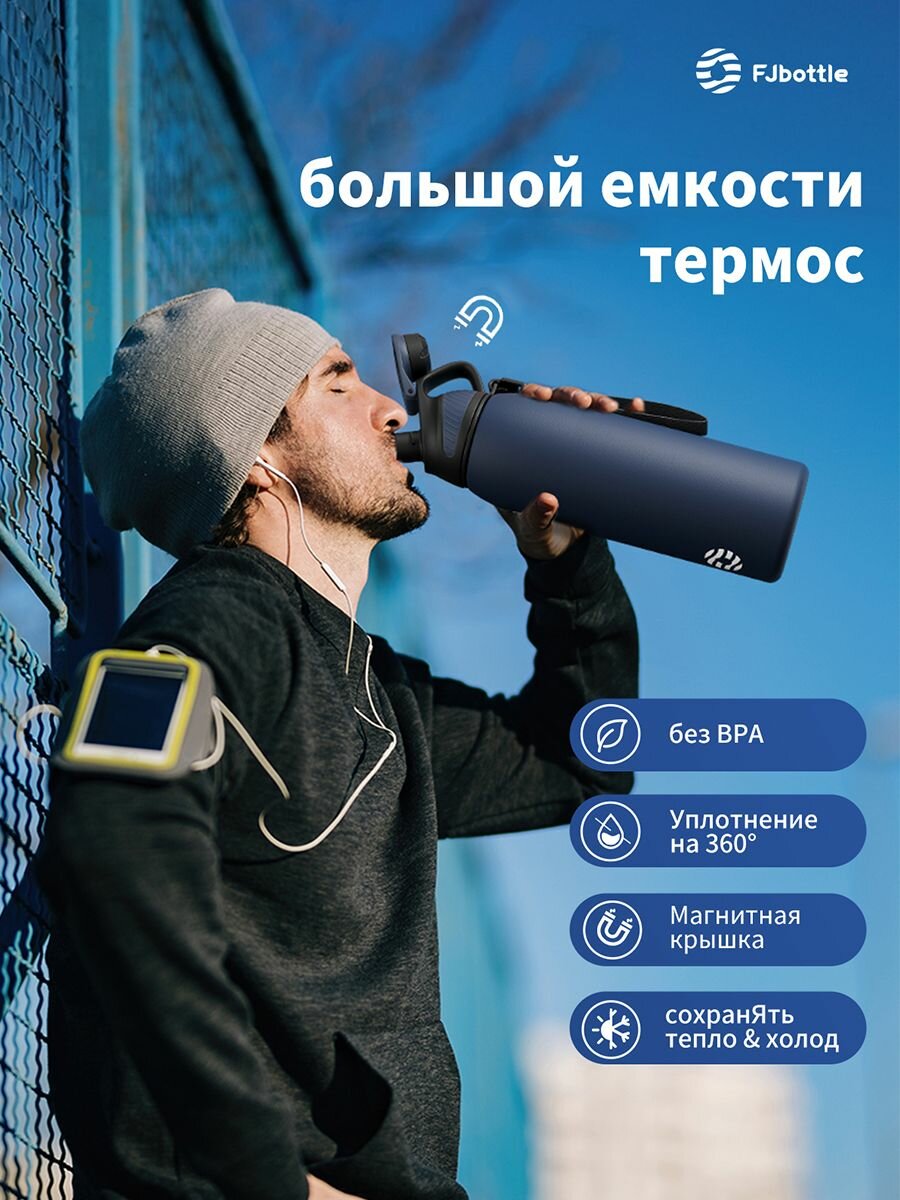 Термобутылка 1л бутылка для воды спортивная термос для холодных напитков