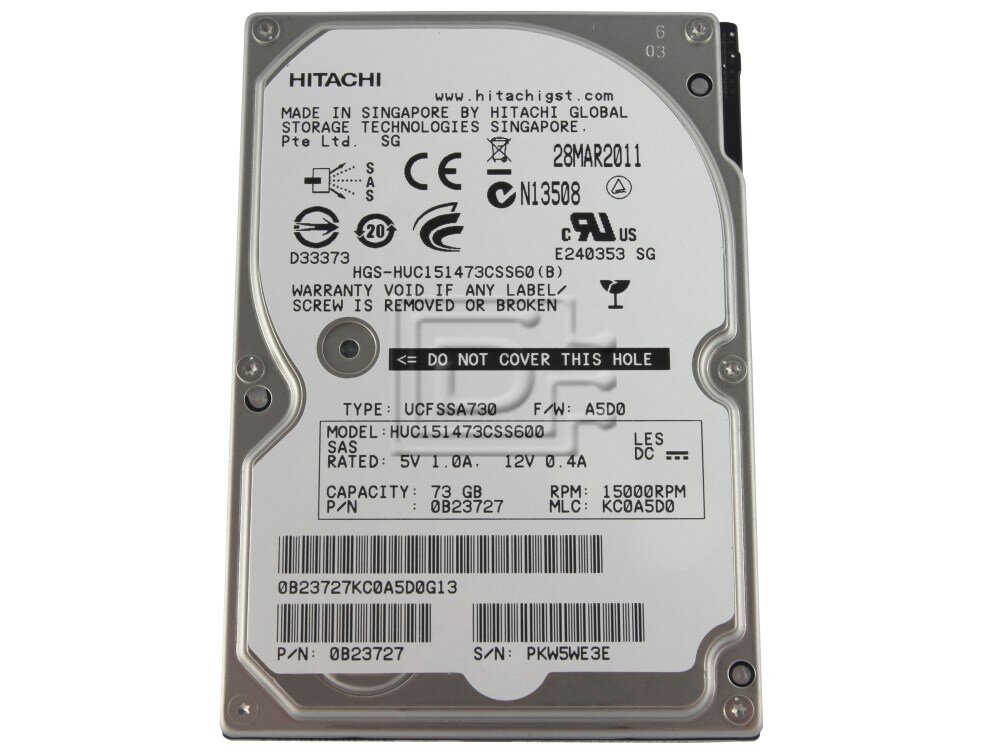 Жесткий диск Hitachi HUC151473CSS600 73Gb SAS 2,5" HDD