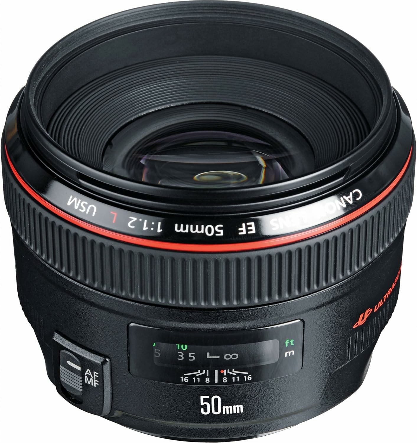 Объектив Canon EF 50mm f/1.2L USM, портретный, светосильный, черный