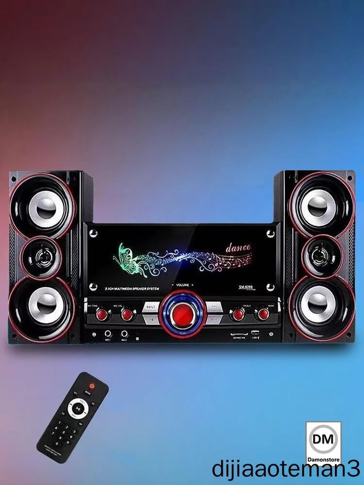 Домашняя аудиосистема XK1206 с функцией Bluetooth, дерево, 2.1, с сабвуфером, Bluetooth