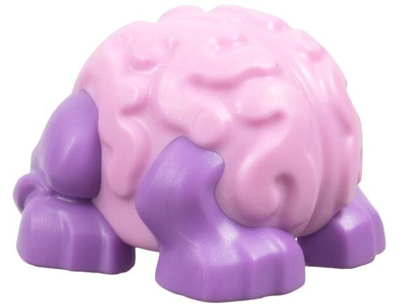 Деталь Lego 108312pb01 Intellect Devourer with Molded Bright Pink Brain Pattern