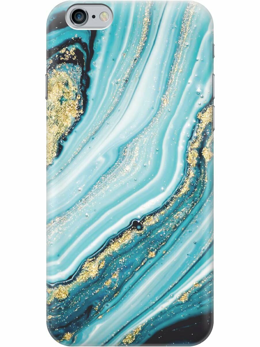 Силиконовый чехол на Apple iPhone 6S Plus / 6 Plus / Эпл Айфон 6 Плюс / 6с Плюс с рисунком "Green Marble"