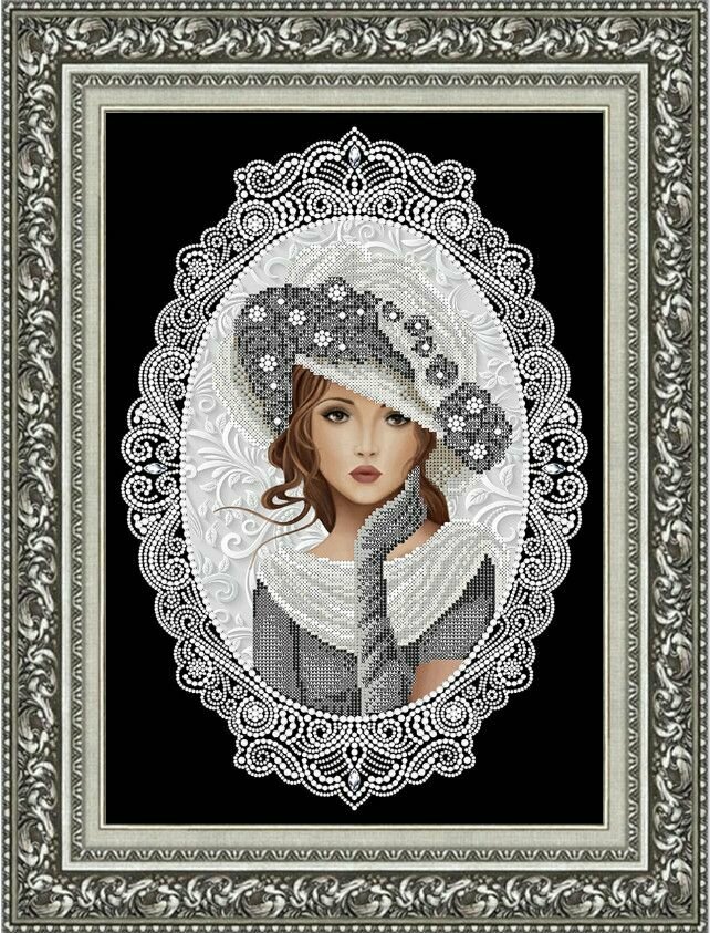 Схема для вышивки бисером "Камея-нежность"