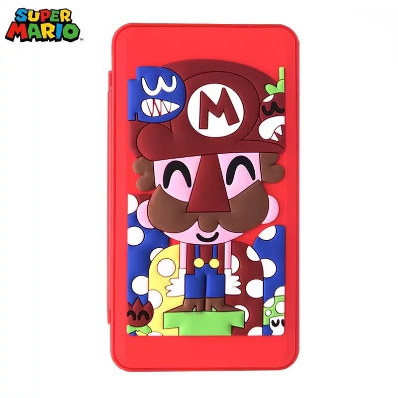Магнитный силиконовый чехол для 24 картриджей Nintendo Switch с дизайном Мария LM