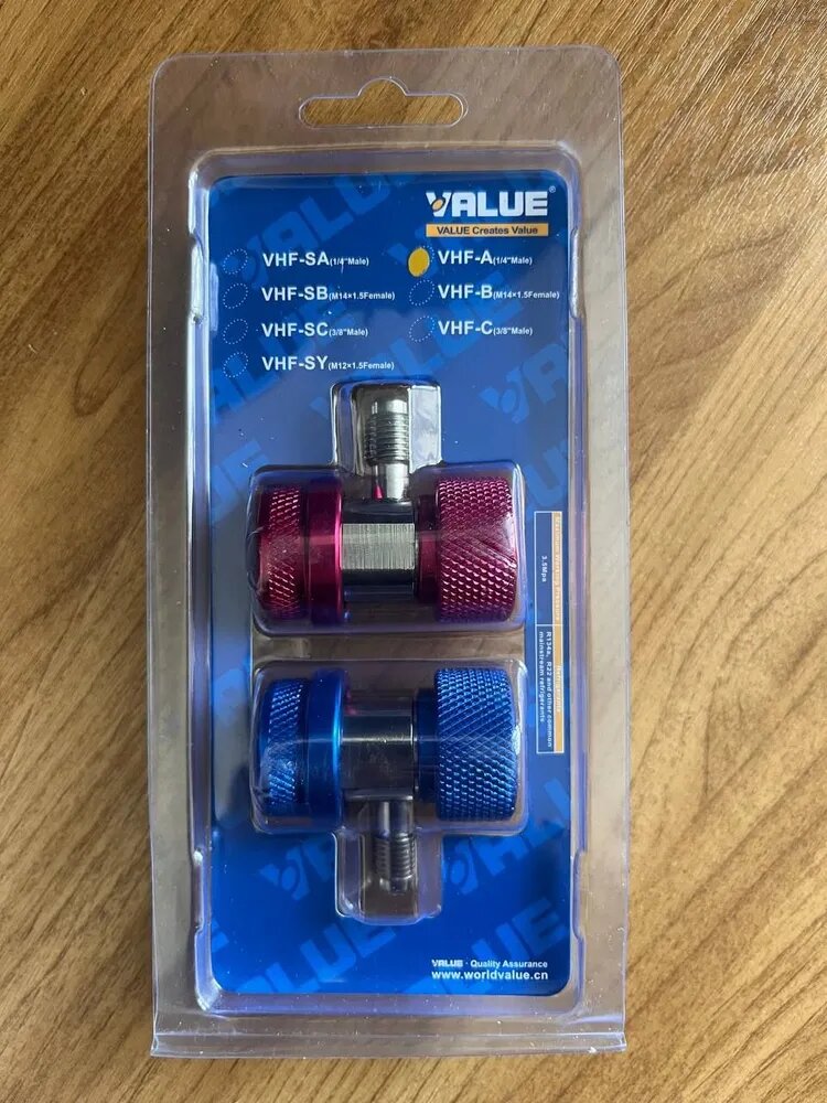 Быстросъемы для заправки автокондиционеров Value VHF-A