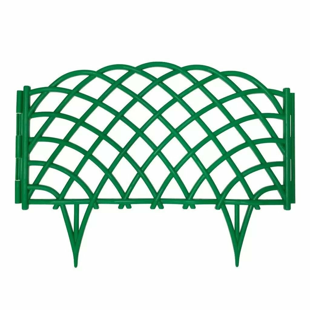 Декоративный забор Диорит Диадема 32х270 см, светло-зеленый, 6 штук в упаковке. Пластиковое ограждение для сада и дачи