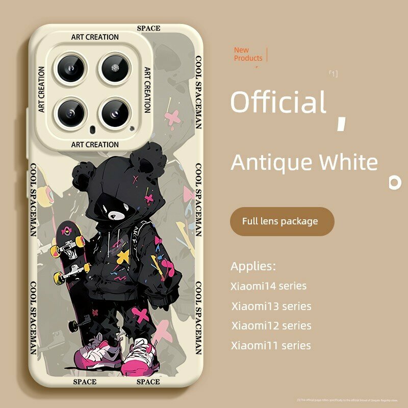 Жидкий силиконовый чехол для Xiaomi 12, античный белый, с антицарапиной, мягким ощущением, полное покрытие