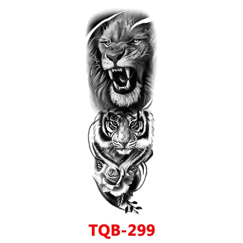 Временная татуировка на руку Lion & Tiger TQB-299, черная