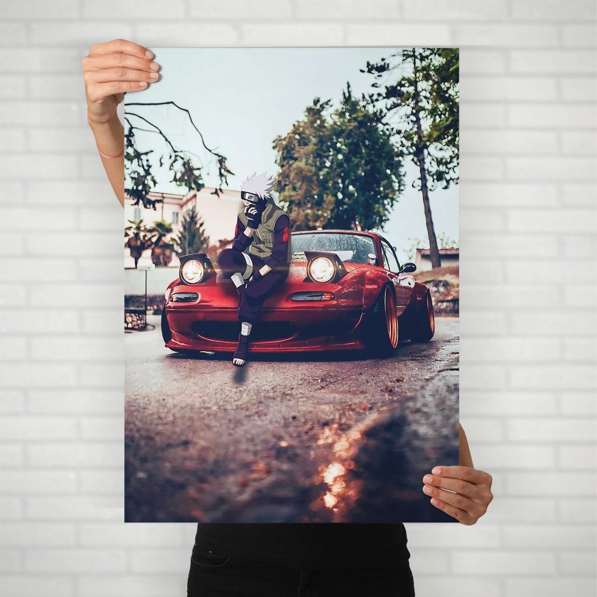 Плакат на стену для интерьера Спорткар (Mazda MX-5 Miata 5) - Постер по спортивным гоночным машинам автомобилям формата А2 (42x60 см)