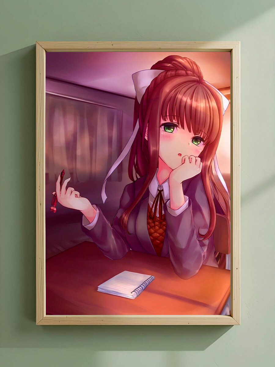 Постер, плакат на стену "Doki Doki Literature Club" 42 см х 29,7 см (А3)