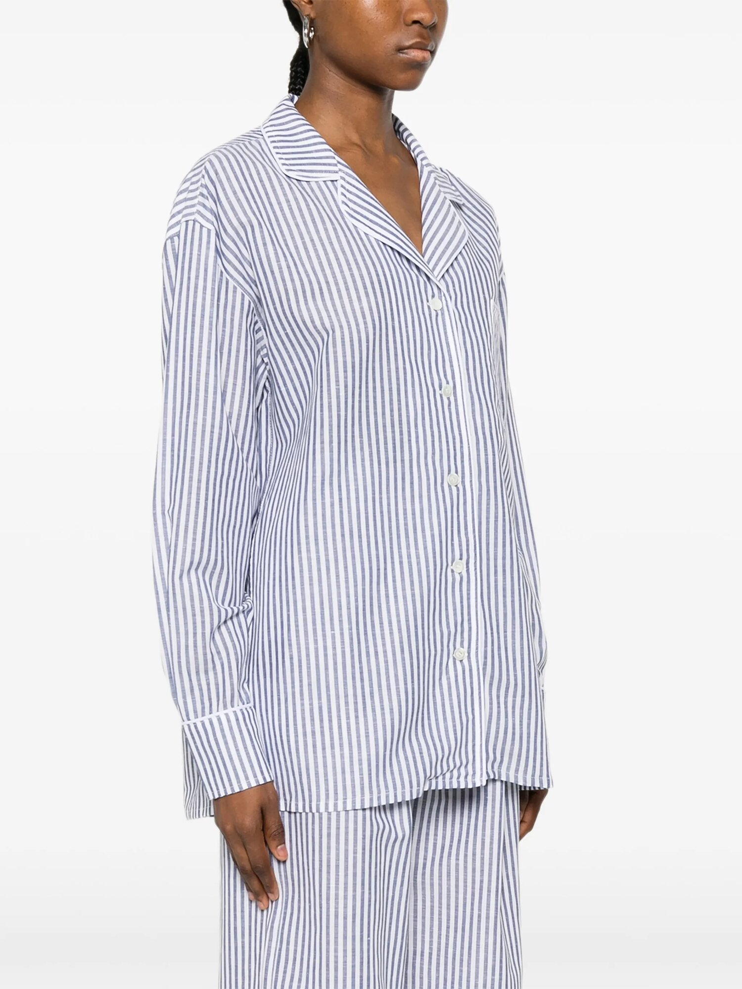 Рубашка Rivieras Striped-pattern shirt, размер 44, синий — фото 1