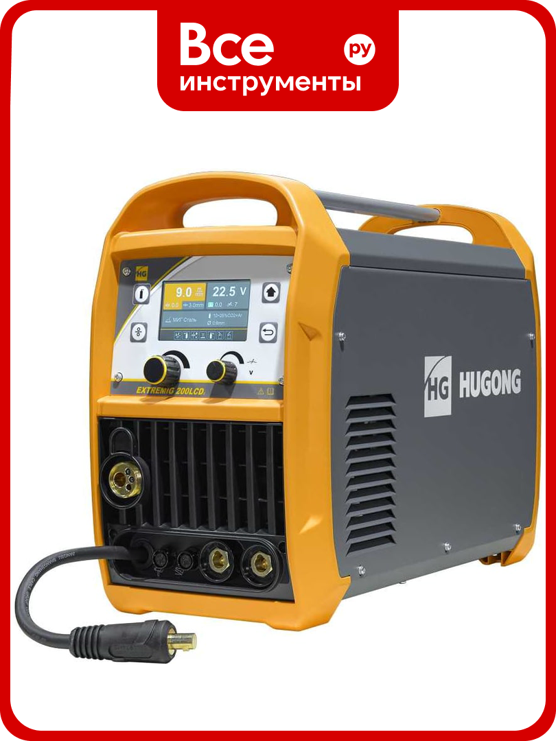 Сварочный полуавтомат HUGONG EXTREMIG 200 III LCD 029650, проволокой и электродами, производстве