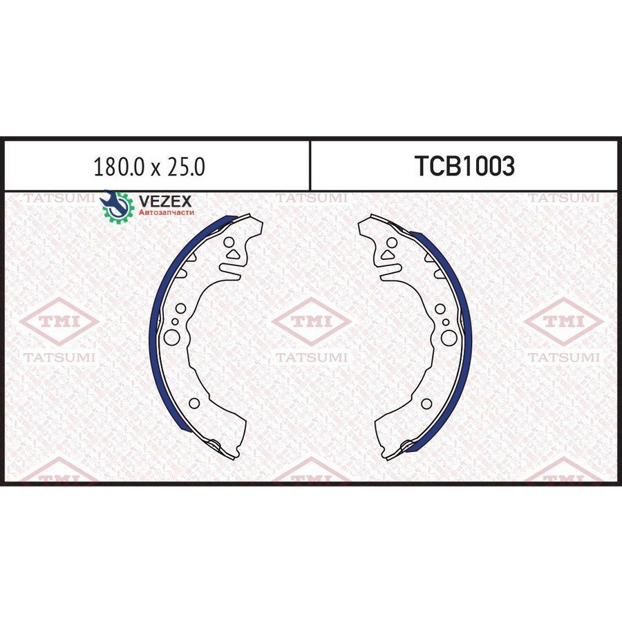 TATSUMI TCB1003 колодки барабанные!\ Toyota Platz NCP12/SCP11 99>