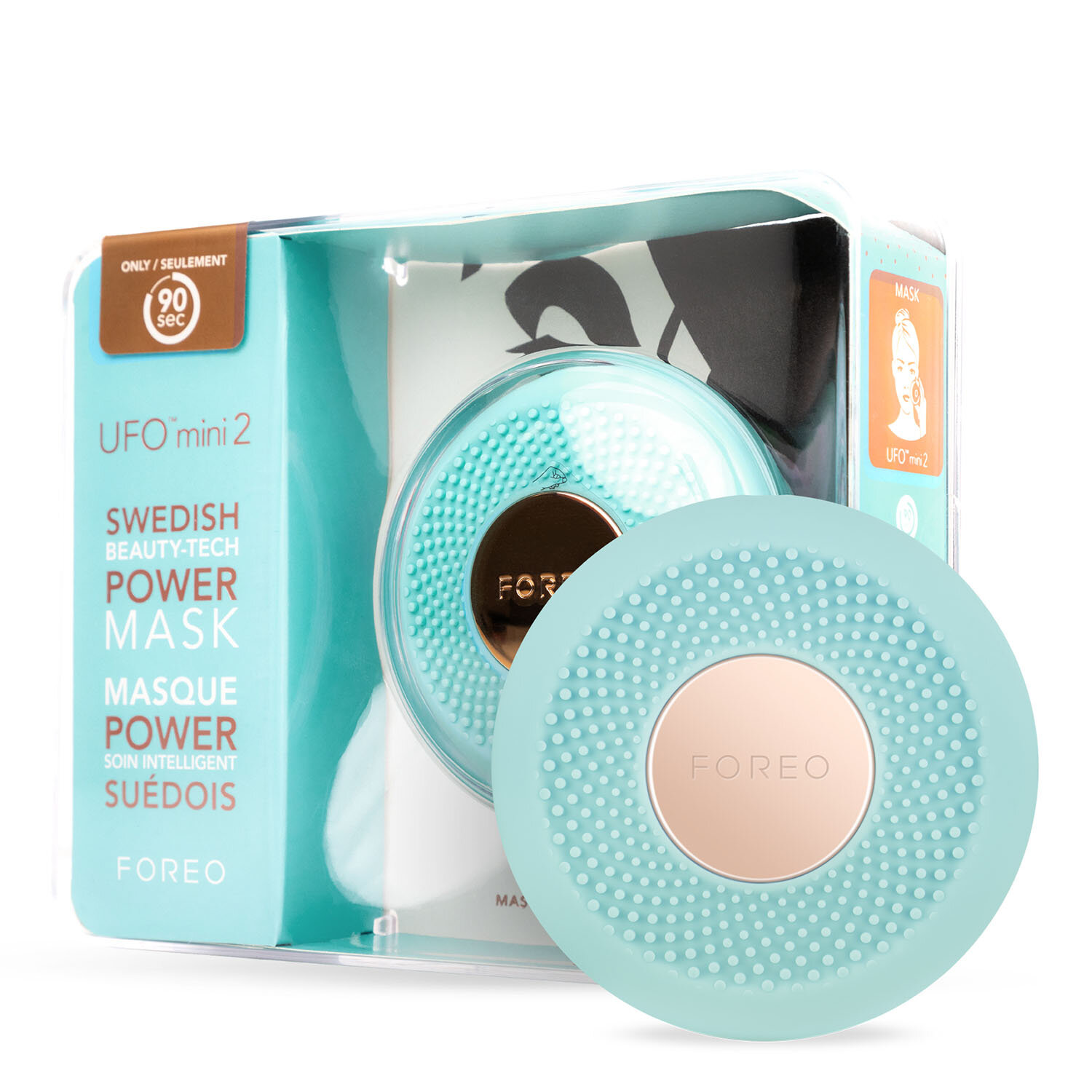 FOREO UFO mini 2 Смарт-маска для всех типов кожи, Mint(голубой)