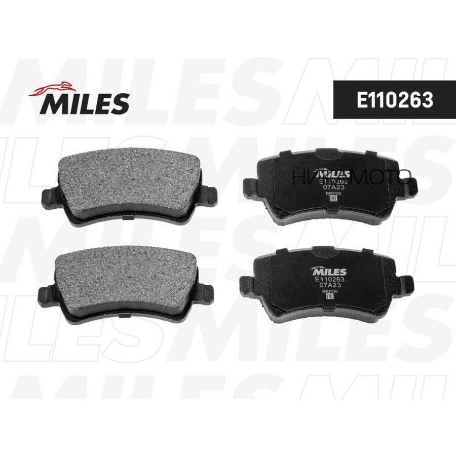 MILES E110263 Колодки тормозные задние (без датчика + болты) (Смесь Semi-Metallic) (FORD GALAXY/S-MAX/ VOLVO S80/V70/XC60/XC70 07-) (TRW GDB1685) E110263