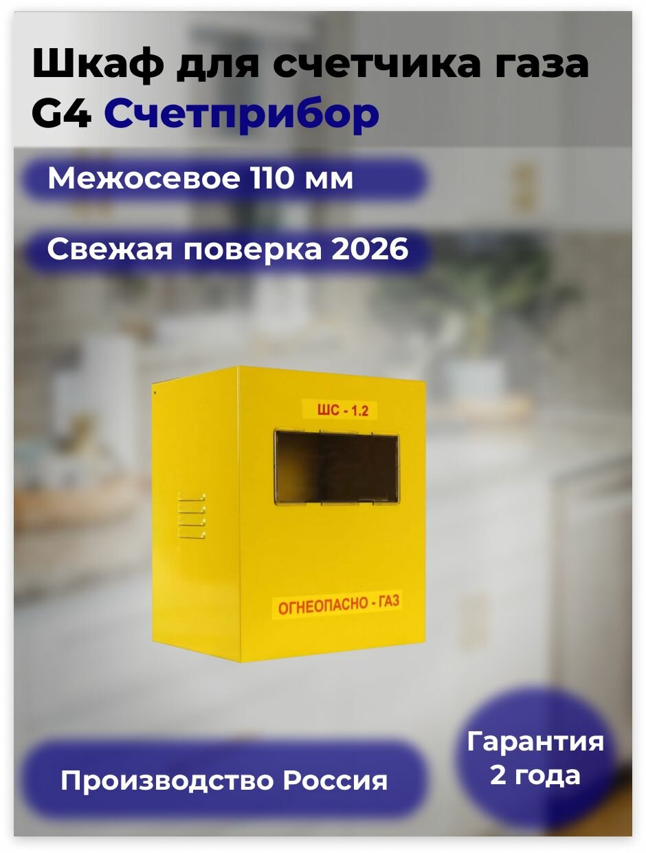 Шкаф для счетчика газа G4 межосевое 110 мм ШС-1.2 G-4